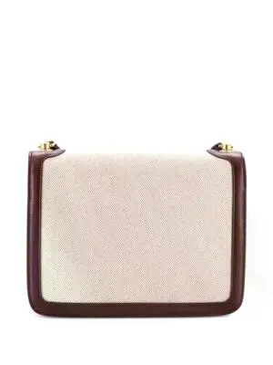 Saint Laurent Carre Satchel Canvas With Leather Medium Shoulder Bag
