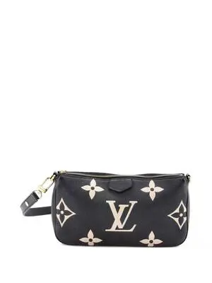 LOUIS VUITTON Multi Pochette Accessoires Bicolor Monogram Empreinte Giant Crossbody Bag - Black