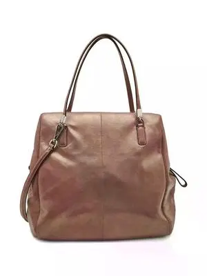 COACH® Metallic Leather Satchel
