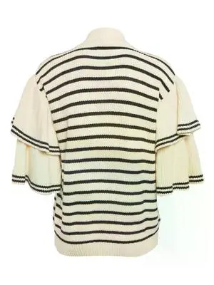 SELF-PORTRAIT Stripe-patterned Knit Top