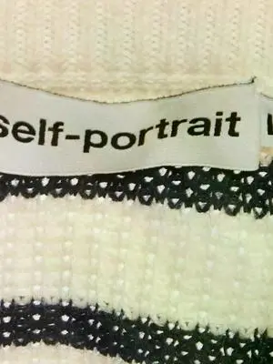 SELF-PORTRAIT Stripe-patterned Knit Top