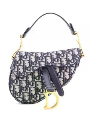 Dior Saddle Handbag Oblique Canvas Mini Shoulder Bag - Blue