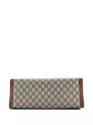 Gucci Padlock Chain Gg Coated Canvas Medium Tote Bag - Brown