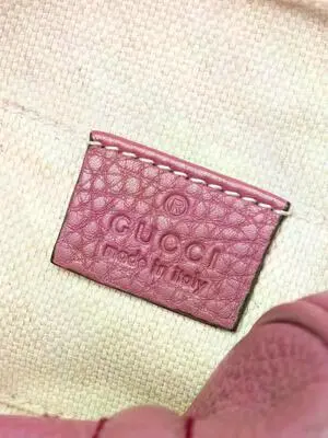Gucci 2016-2025 Mini Pebbled Calfskin Soho Chain Crossbody Bag - Pink