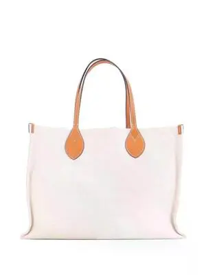 Gucci Logo Printed Canvas Medium Tote Bag - Neutrals