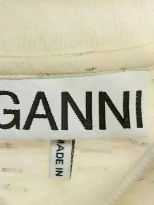 GANNI Graphic-print T-shirt - Neutrals