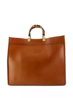Fendi Sunshine Shopper Large Tote Bag - Brown