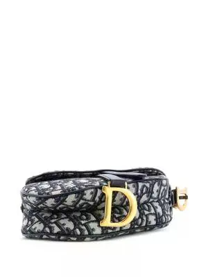 Dior Saddle Oblique Canvas Mini Shoulder Bag - Blue