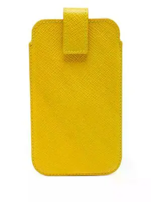 Smythson Leather Phone Cover - Yellow