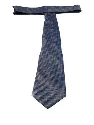 Gianfranco Ferre 1990 Patterned Jacquard Neck Tie - Blue