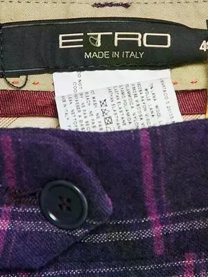 Etro Wool Plaid Trousers