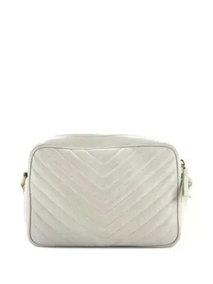 Saint Laurent Lou Camera Matelasse Chevron Crossbody Bag - Neutrals
