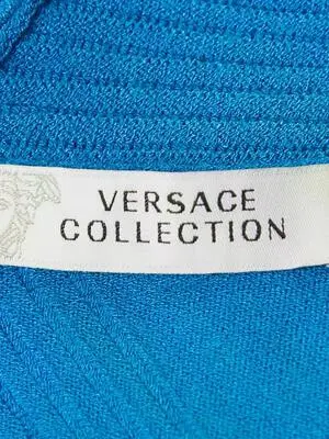Versace Ribbed V-neck Top