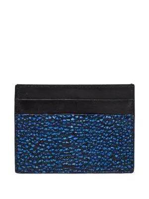 Roberto Cavalli Python-embossed Leather Card Holder