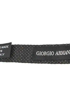 Giorgio Armani Dotted Silk Bow Tie - Black
