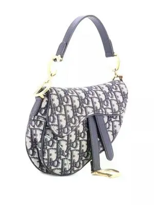 Dior Saddle Oblique Canvas Mini Shoulder Bag - Blue