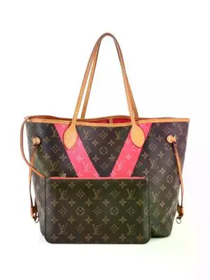 LOUIS VUITTON Neverfull Nm Limited Edition Cities V Monogram Canvas Mm Tote Bag - Brown