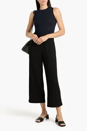 Vince Cropped Knitted Wide-leg Pants