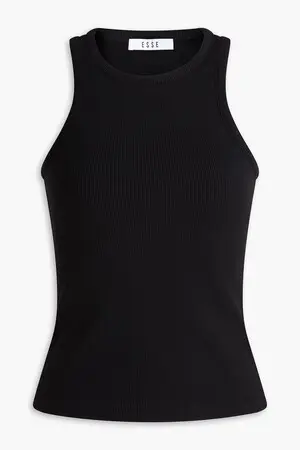ESSE STUDIOS Ribbed Jersey Tank - Black