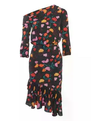 Saloni Floral-print Ruffle Dress
