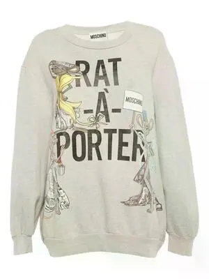 Moschino Rat-motif Crew-neck Sweatshirt - Grey