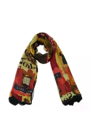 Moschino Printed Scarf - Red