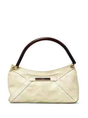 Escada 1990s Lizard-embossed Leather Top Handle Bag