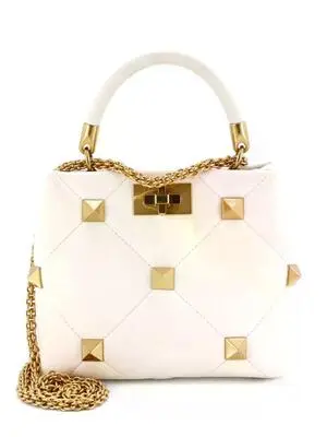 VALENTINO Roman Stud Quilted Leather Small Satchel