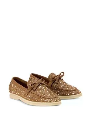 NICOLI Aurelia Embellished Loafers - Brown
