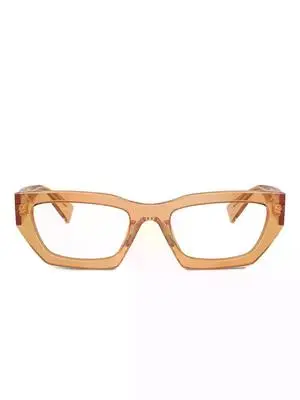 Miu Miu Geometric-frame Glasses - Orange