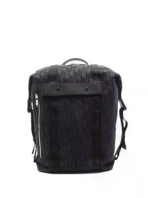 Dior Safari Oblique Canvas Backpack - Black