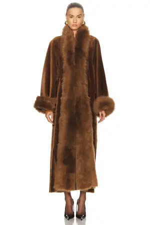 Nour Hammour Sima Grand Shearling Coat