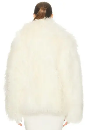 Nour Hammour Mirja Shearling Jacket - Ivory