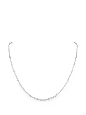 LB EXCLUSIVE 18k White Gold 5.78ctw Diamond Tennis Necklace - Silver