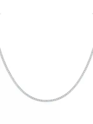 LB EXCLUSIVE 18k White Gold Diamond Tennis Necklace - Silver