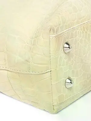 Furla Croc Embossed Leather Tote