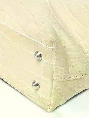 Furla Croc Embossed Leather Tote