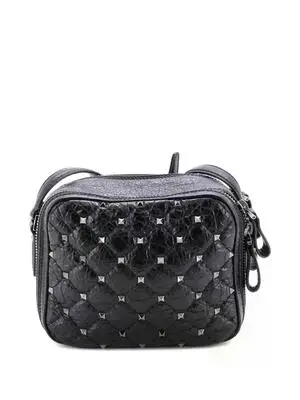 Valentino Garavani Rockstud Double Zip Camera Crossbody Bag - Black