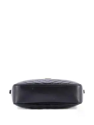 Saint Laurent Lou Camera Matelasse Chevron Small Crossbody Bag - Black