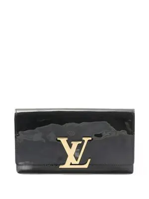 LOUIS VUITTON 2010s Louise Vernis Bi-fold Wallet - Black