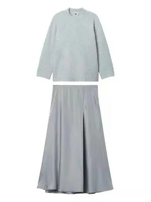 B+AB Sweater And Skirt Set - Grey