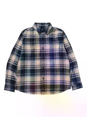 A BATHING APE Plaid Appliqué Shirt