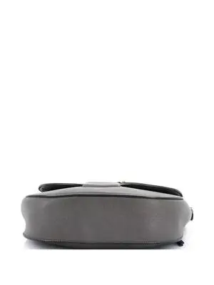 Celine Trotteur Grainy Leather Medium Crossbody Bag - Grey