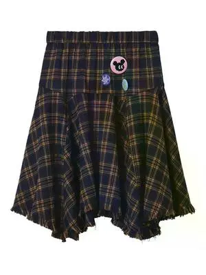 Mini Cream Elasticated Skirts For Women