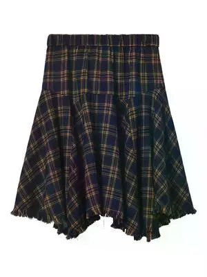 MINI CREAM Plaid Mini Skirt