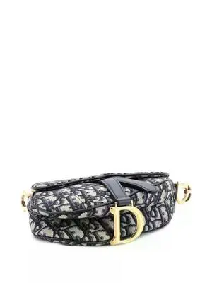 Dior Saddle Handbag Oblique Canvas Mini Shoulder Bag - Blue