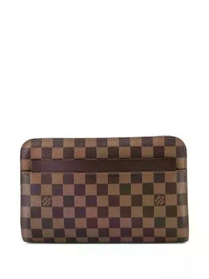 LOUIS VUITTON PRE-OWNED Pochette Saint Louis Damier Clutch Bag - Brown