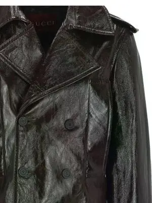 Gucci Double-breasted Leather Jacket