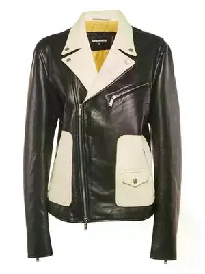 Dsquared2 Leather Biker Jacket