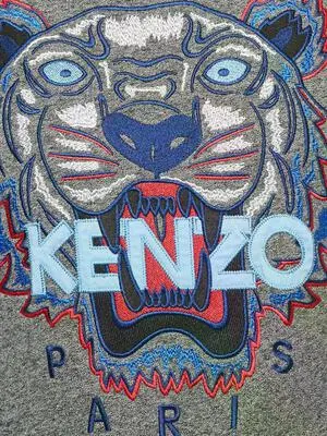 Kenzo Tiger Embroidered Crew Neck T-shirt